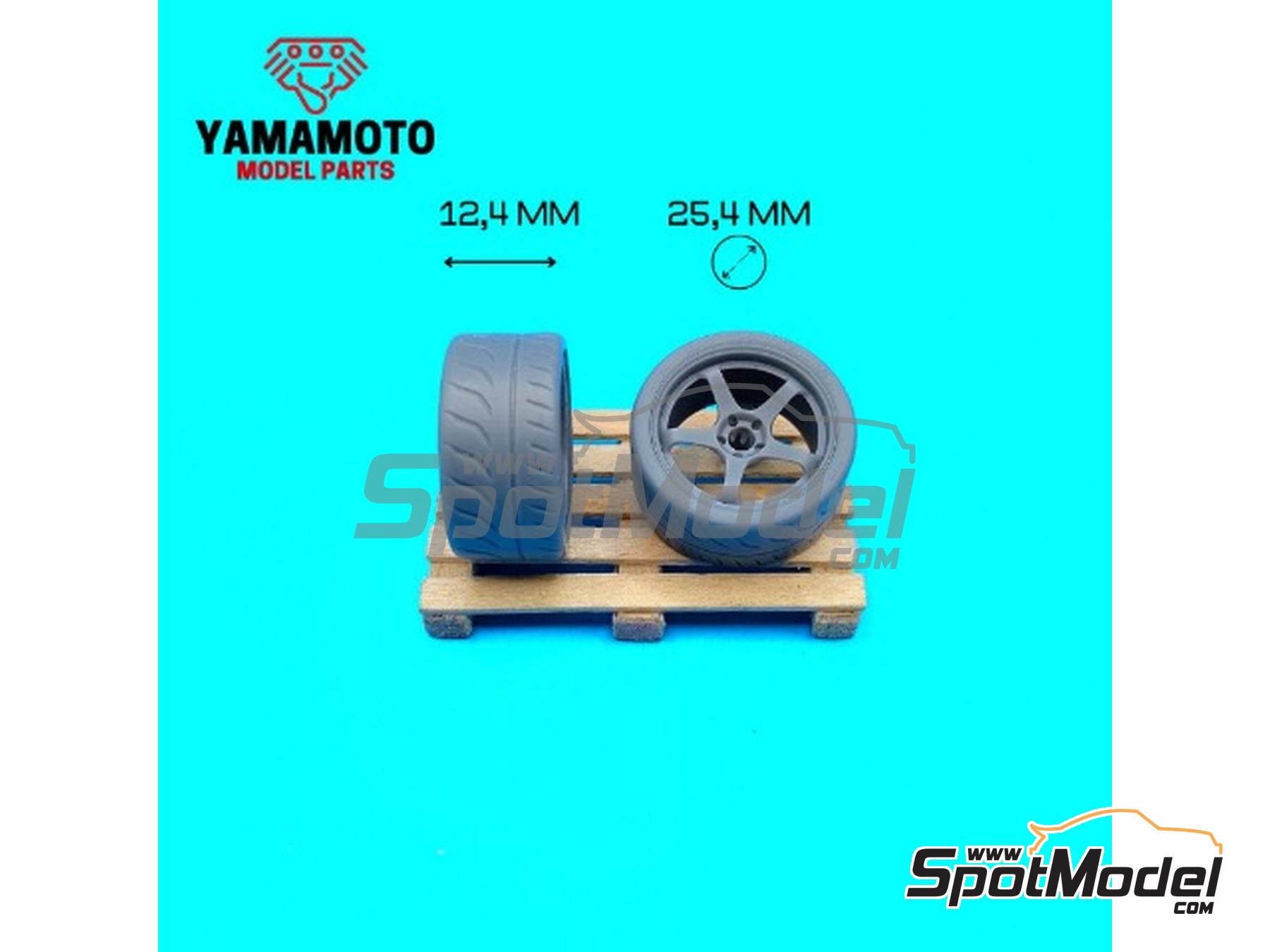 Yamamoto Model Parts YMPRIM21: Rims and tyres set 1/24 scale - Advan Racing GT4 18 inches - 4 ...